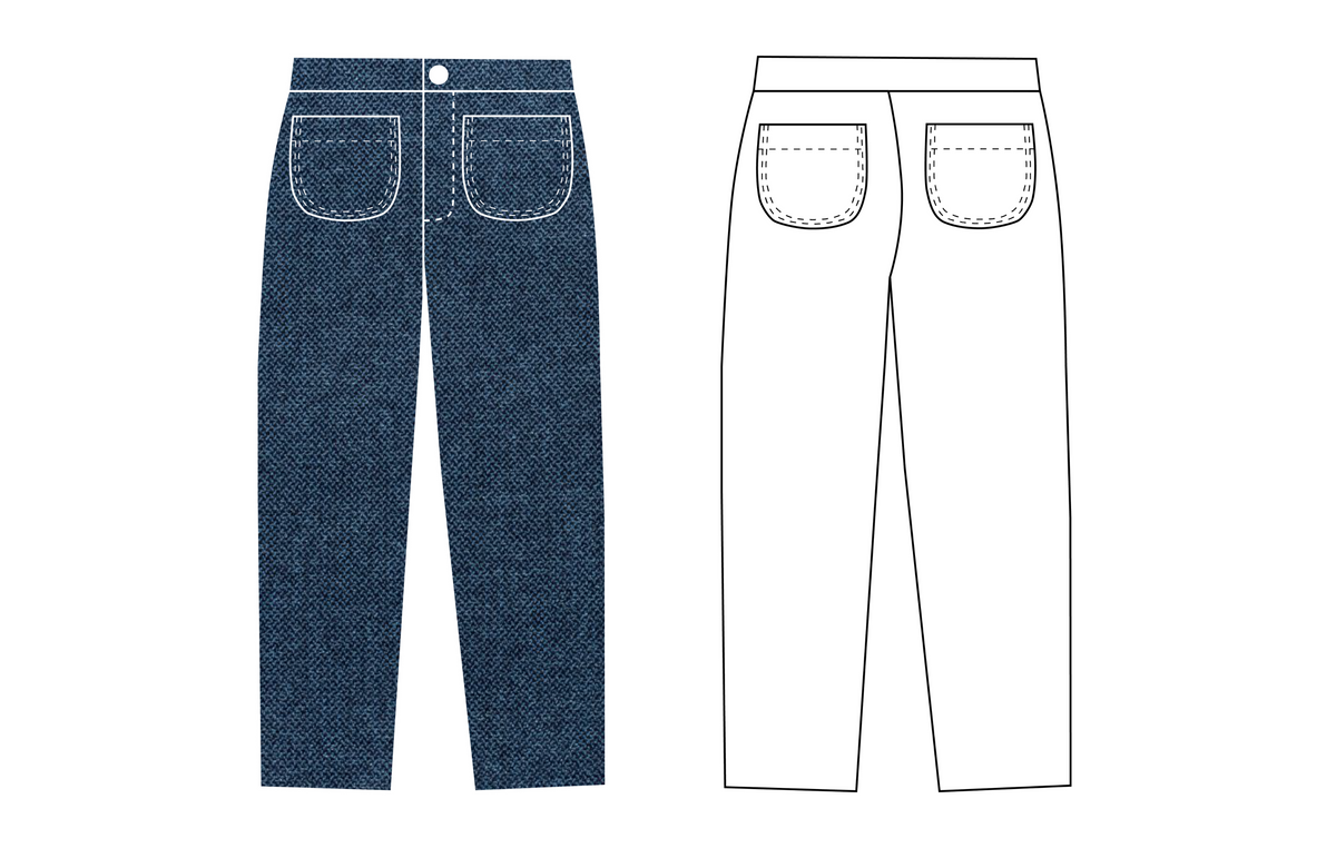 Patron "Le Jean" - PDF (34-56) – Chut Charlotte